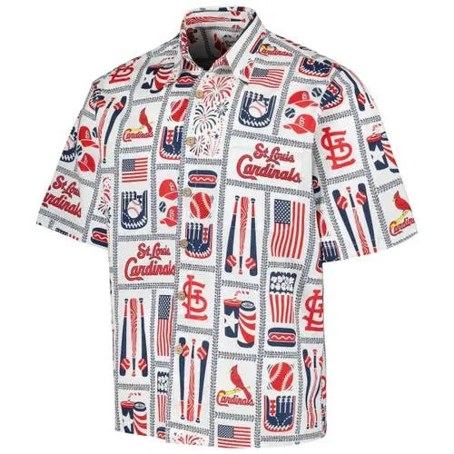 Reyn Spooner St. Louis Cardinals Americana Button-up Shirt - White