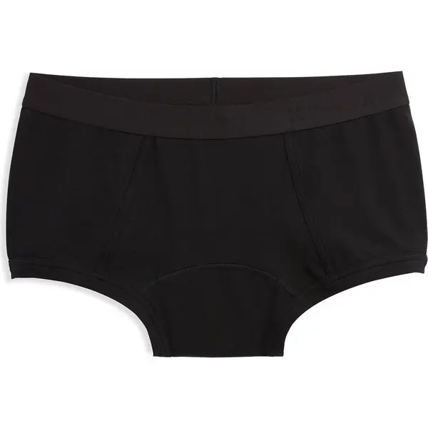 TOMBOYX First Line Stretch Cotton Period Boyshorts - Black