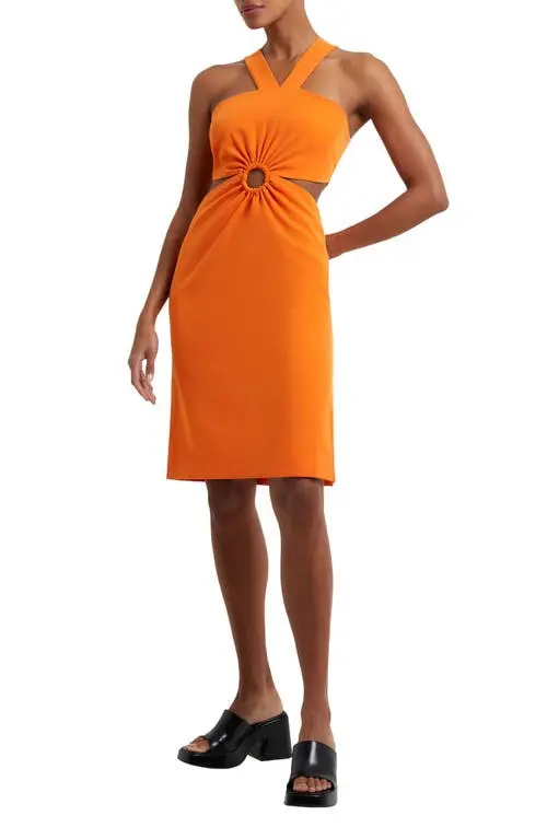 orange french connection dress French Connection Nellis Cotton Crochet Dress - Mandarin Orange