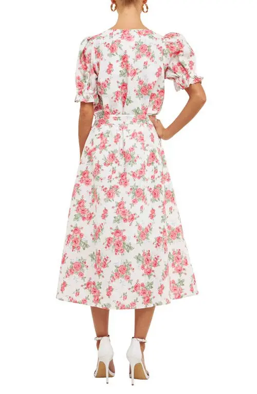 Endless Rose Floral Linen & Cotton Shirtdress