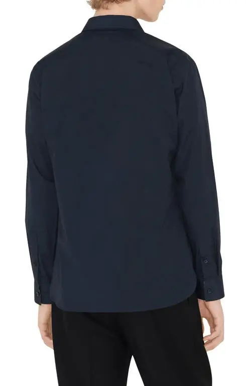 Burberry Sherfield Equestrian Knight Stretch Cotton Button-up Shirt