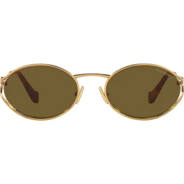 Miu Miu 54mm Oval Sunglasses - Dark Brown