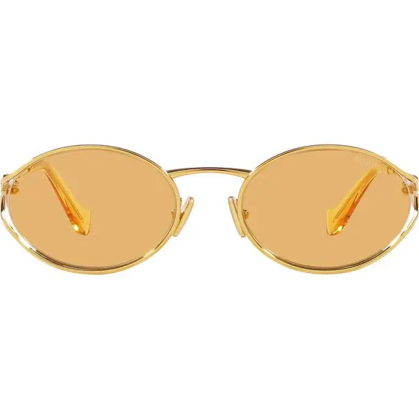 Miu Miu 54mm Oval Sunglasses - Gold