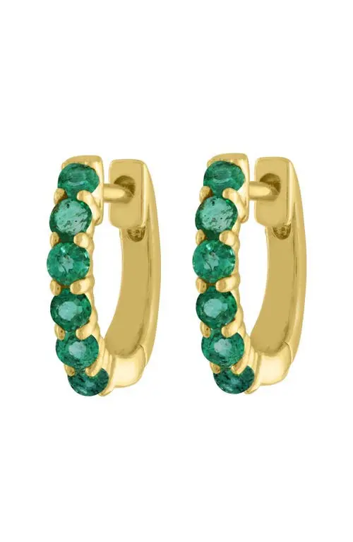 EDEN PRESLEY Huggie Hoop Earrings - Emerald
