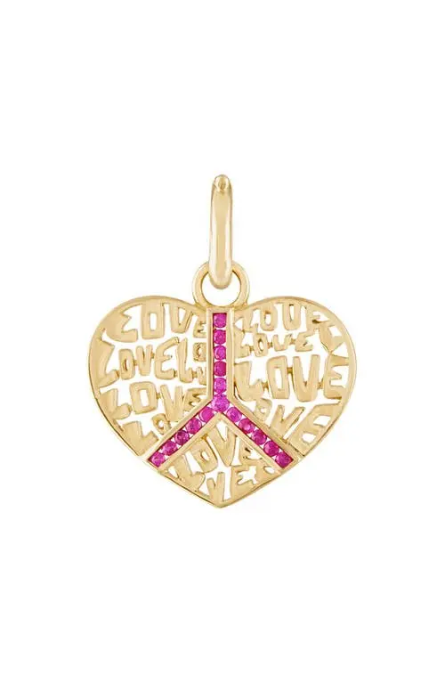 EDEN PRESLEY Peace & Love Pendant - Pink