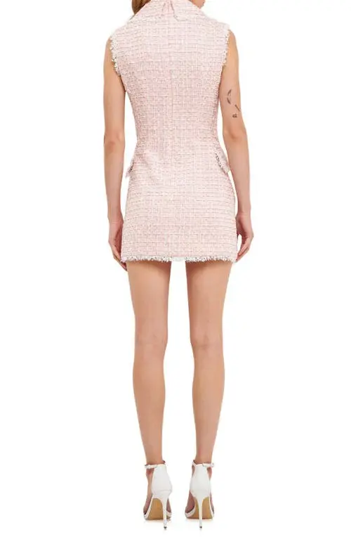 Endless Rose Double Breasted Tweed Minidress