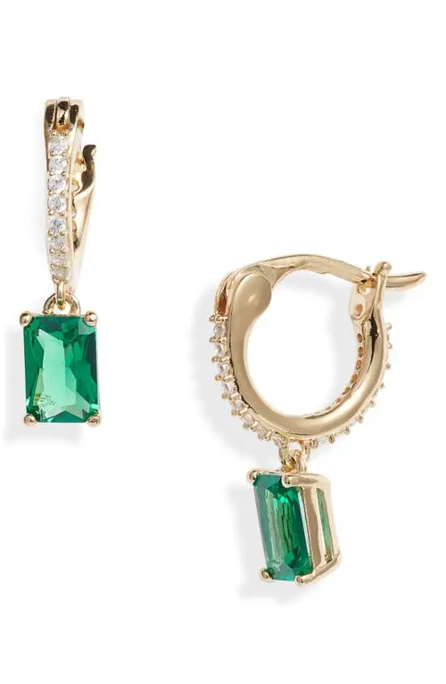 Nadri Emerald Isle Cubic Zirconia Hoop Earrings