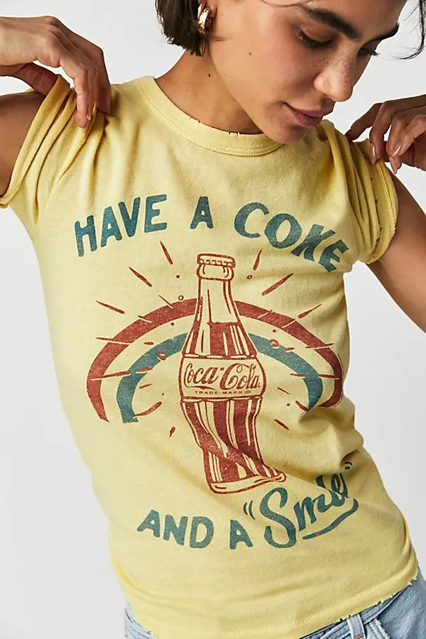 Junk Food A Coke And A Smile Tee