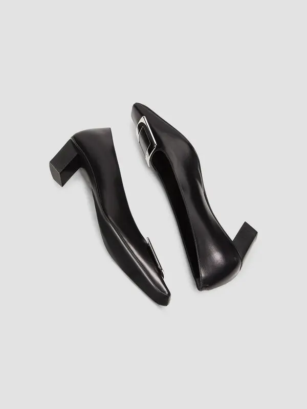 ROGER VIVIER Belle Vivier 45mm Leather Pumps - Black