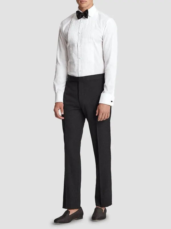 Ralph Lauren Purple Label Aston Poplin Tuxedo Shirt