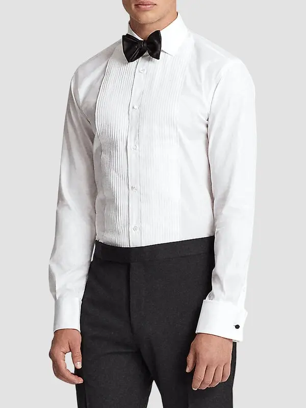 Ralph Lauren Purple Label Aston Poplin Tuxedo Shirt