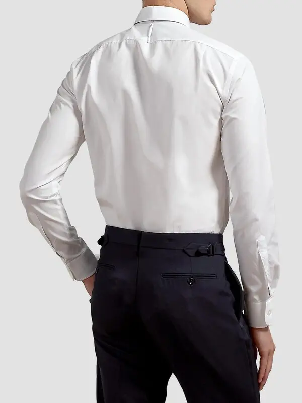 Ralph Lauren Purple Label Aston Poplin Tuxedo Shirt