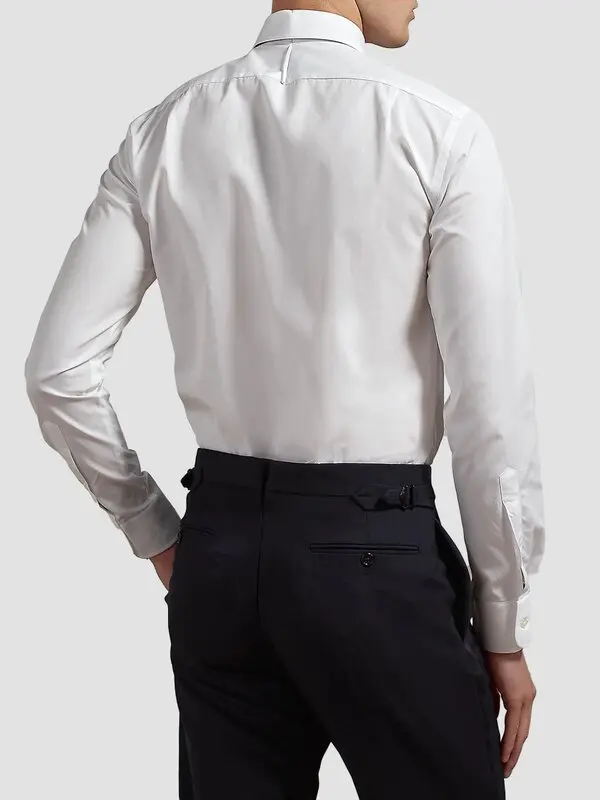 Ralph Lauren Purple Label Aston Poplin Tuxedo Shirt