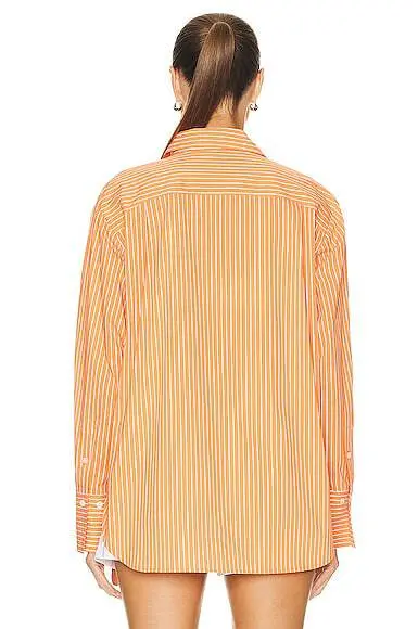 FRAME The Oversized Shirt In Orange