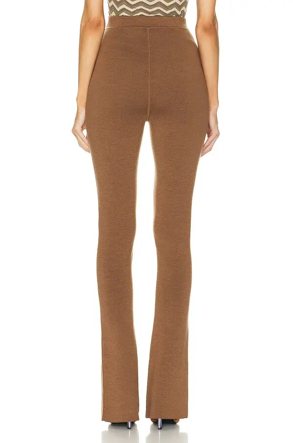 Saint Laurent Flare Legging In Brown