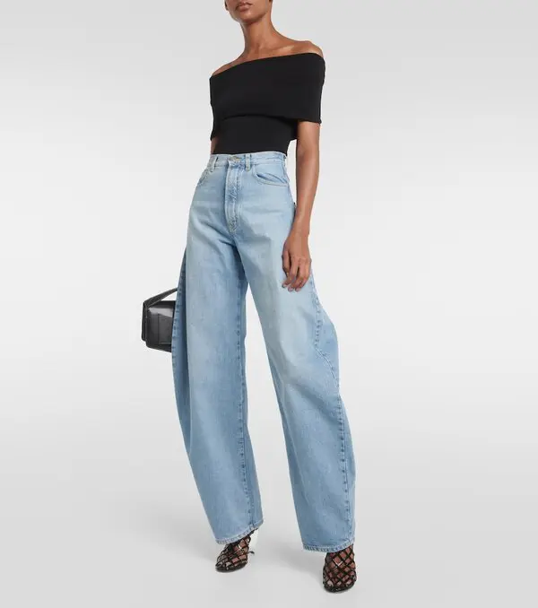 Alaïa Off-shoulder Knit Bodysuit - Black