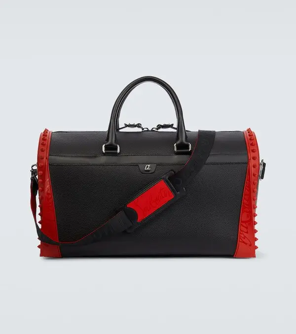 CHRISTIAN LOUBOUTIN Sneakender Spiked Leather Duffle Bag - Black