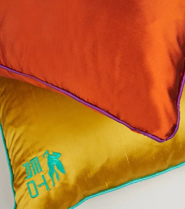 Etro Pegaso Embroidered Silk Cushion