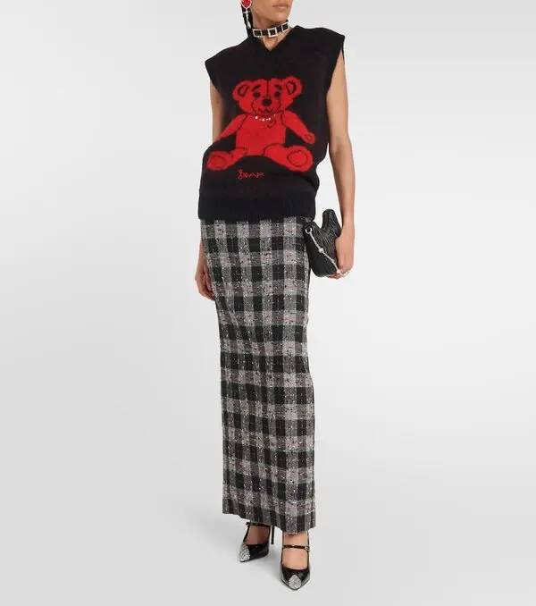 Alessandra Rich Bear Wool-blend Vest