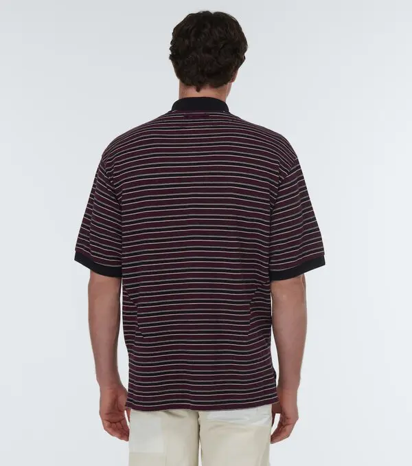 Undercover Striped Cotton Polo Shirt
