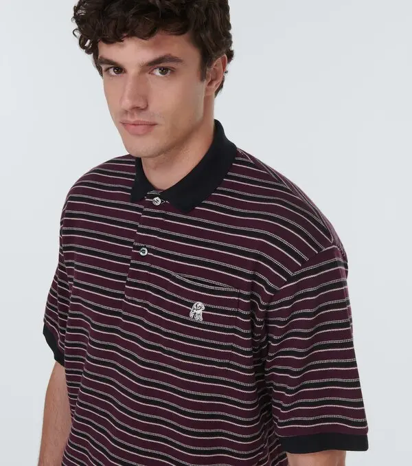 Undercover Striped Cotton Polo Shirt