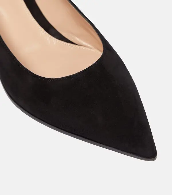 GIANVITO ROSSI Piper 45 Suede Pumps - Black