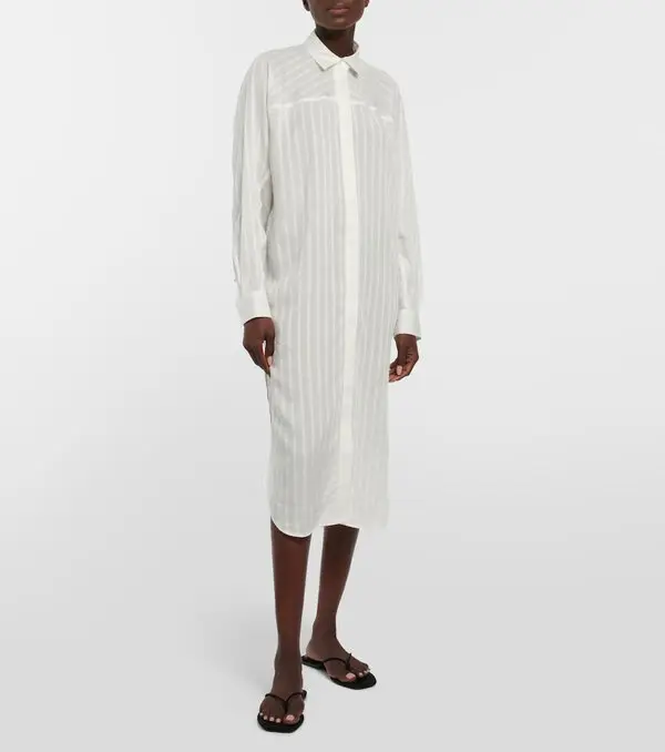 TOTEME Striped Jacquard Shirt Dress
