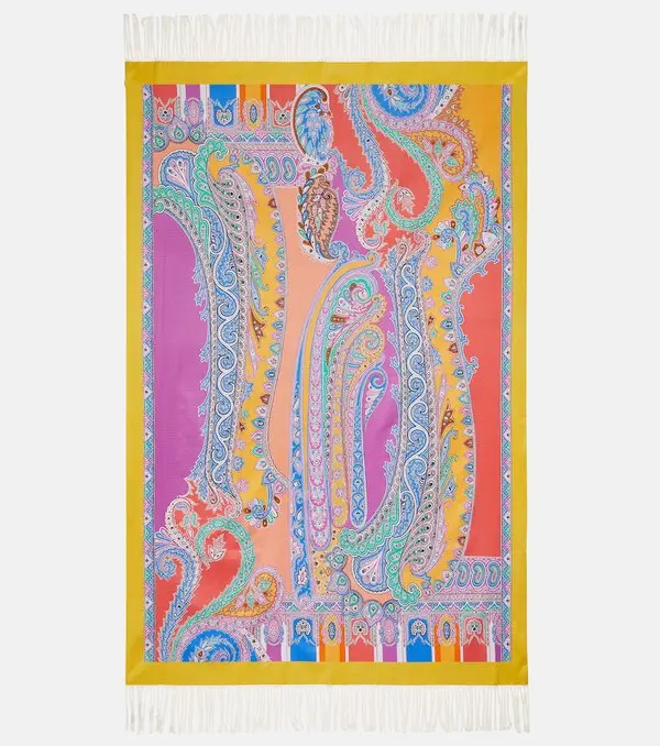 Etro Spugna Paisley Cotton Blanket - Multicoloured