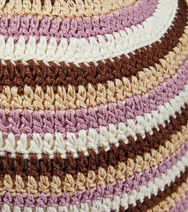 Anna Kosturova Striped Crochet Bucket Hat