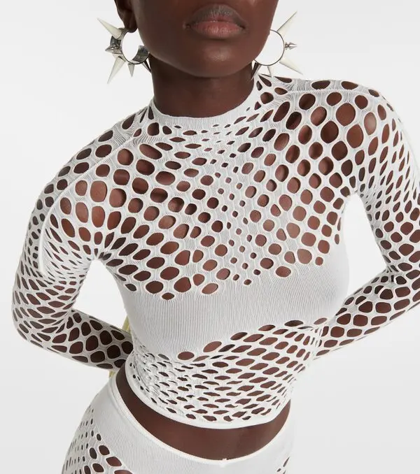 Jean Paul Gaultier Mesh Crop Top