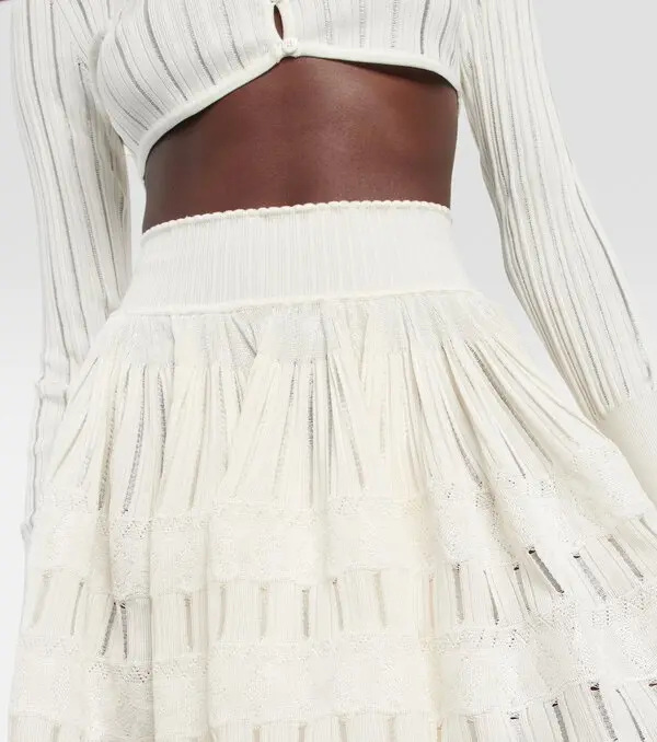Alaïa Crinoline Mini Skirt - Beige