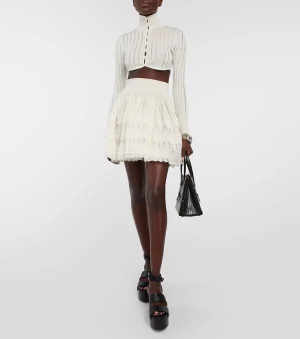 Alaïa Crinoline Mini Skirt - Beige