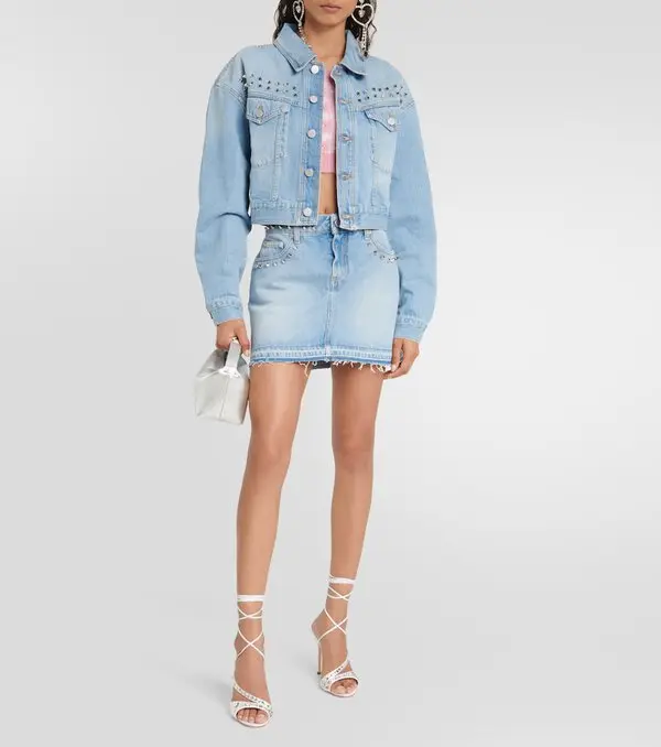 Alessandra Rich Embellished Denim Jacket