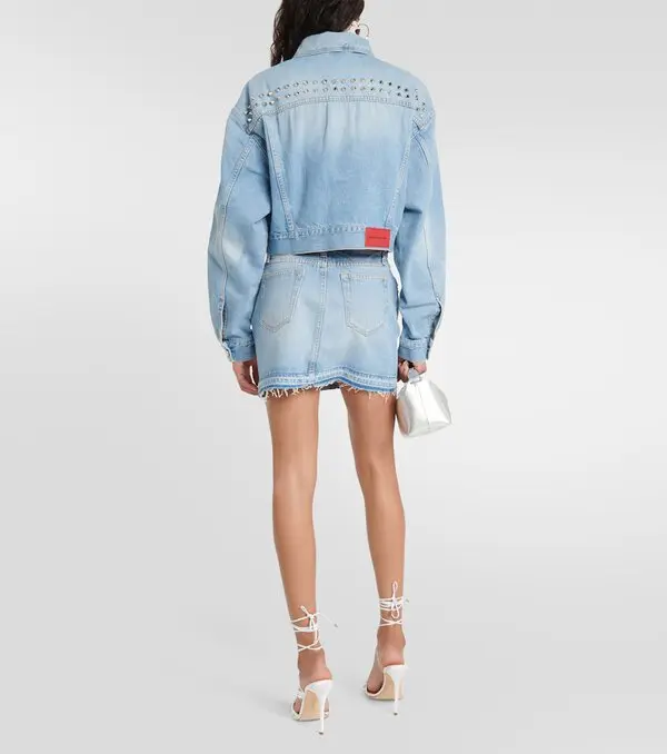 Alessandra Rich Embellished Denim Jacket
