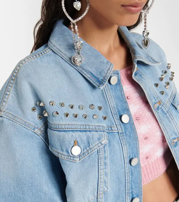Alessandra Rich Embellished Denim Jacket