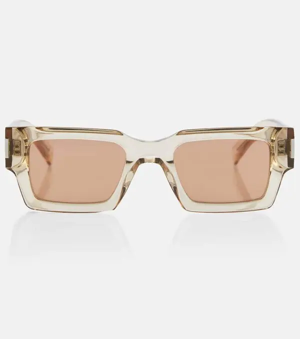 Saint Laurent Rectangular Sunglasses - Beige