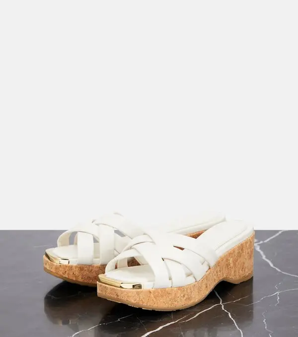 JIMMY CHOO Maribou 50 Leather Sandals