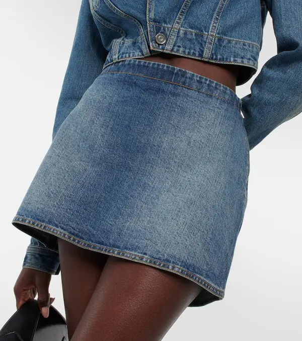Alaïa Denim Mini Skirt - Blue