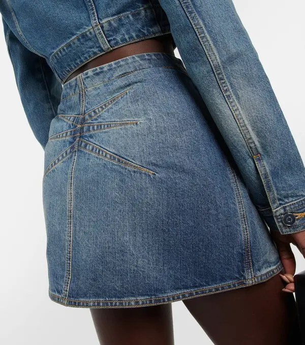 Alaïa Denim Mini Skirt - Blue
