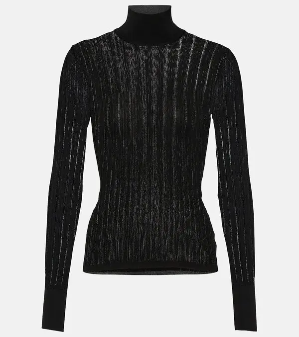 Alaïa Crinoline Turtleneck Sweater - Black