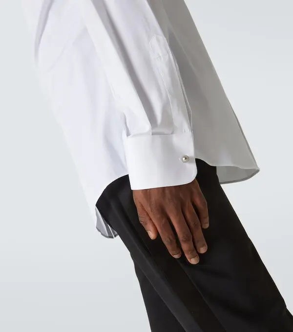 Dolce & Gabbana Tuxedo Cotton Poplin Shirt - White