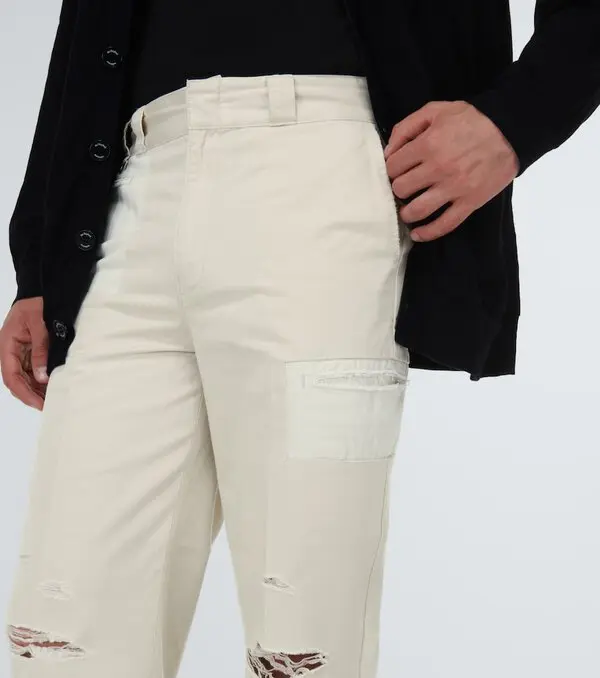 UNDERCOVERISM Distressed Straight-leg Cotton Pants