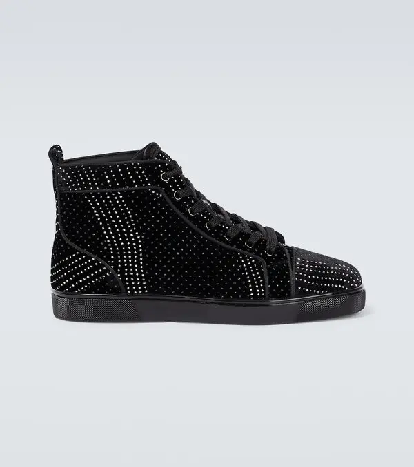 CHRISTIAN LOUBOUTIN Louis Embellished Sneakers - Black