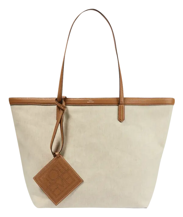 TOTEME Leather-trimmed Canvas Tote Bag
