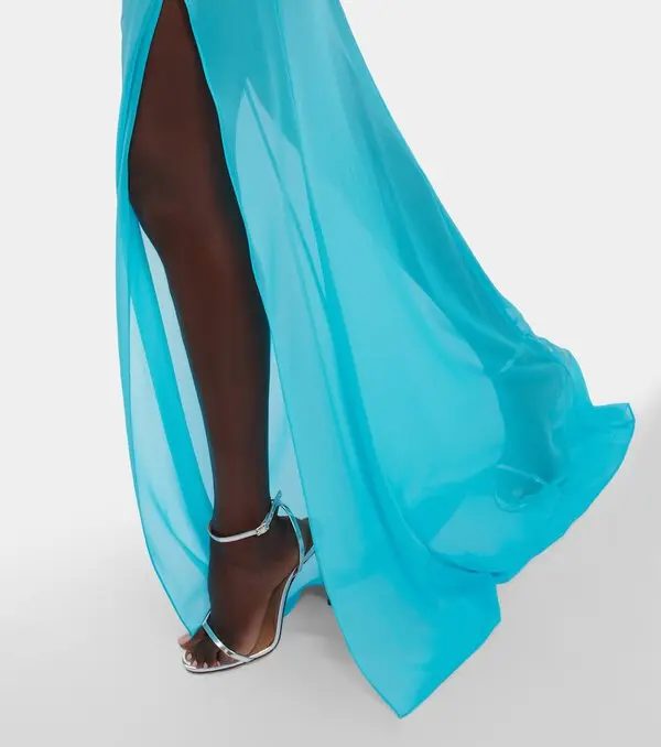 Giuseppe Di Morabito Feather-trimmed Maxi Dress