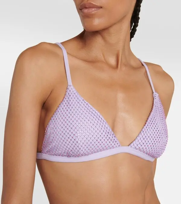Simkhai Joelle Embellished Bikini Top