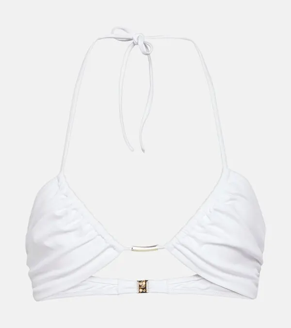 Melissa Odabash Luxor Halterneck Bikini Top - White