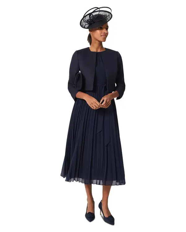 HOBBS LONDON Pleated Midi Dress