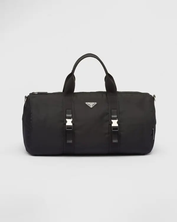 Prada Re-nylon And Saffiano Leather Duffle Bag