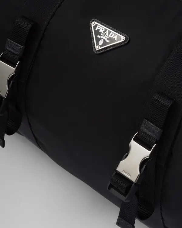 Prada Re-nylon And Saffiano Leather Duffle Bag